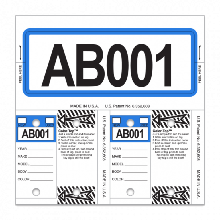 Color-top Control-tags – Wholesale Auto Dealer Supplies