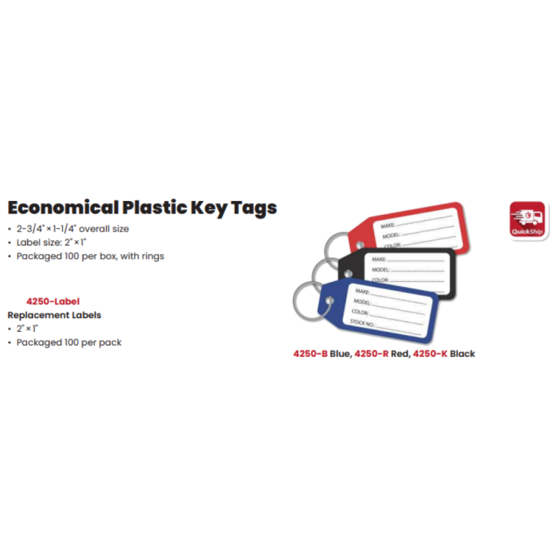 Plastic Key Tag – Wholesale Auto Dealer Supplies