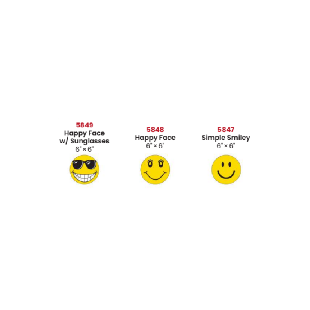 Window Sticker – Happy Faces – Wholesale Auto Dealer Supplies