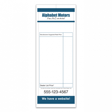 Addendum Stickers Custom- (Adhesive) – Wholesale Auto Dealer Supplies