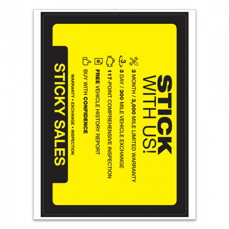 Addendum Stickers Custom- (Adhesive) – Wholesale Auto Dealer Supplies