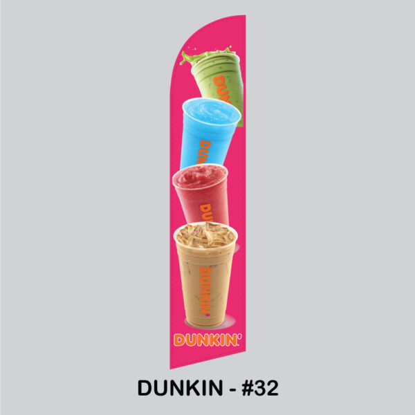 Swooper Flags – ‍Custom 12 ft high – (Dunkin Donuts) – Wholesale Auto ...