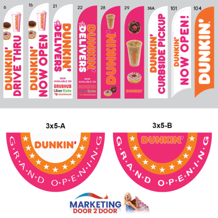 Swooper Flags – ‍Custom 12 ft high – (Dunkin Donuts) – Wholesale Auto ...