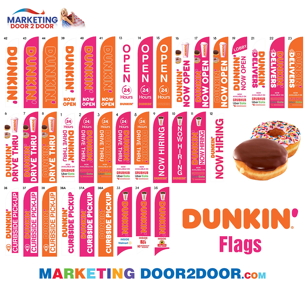 Swooper Flags – ‍Custom 12 ft high – (Dunkin Donuts) – Wholesale Auto ...